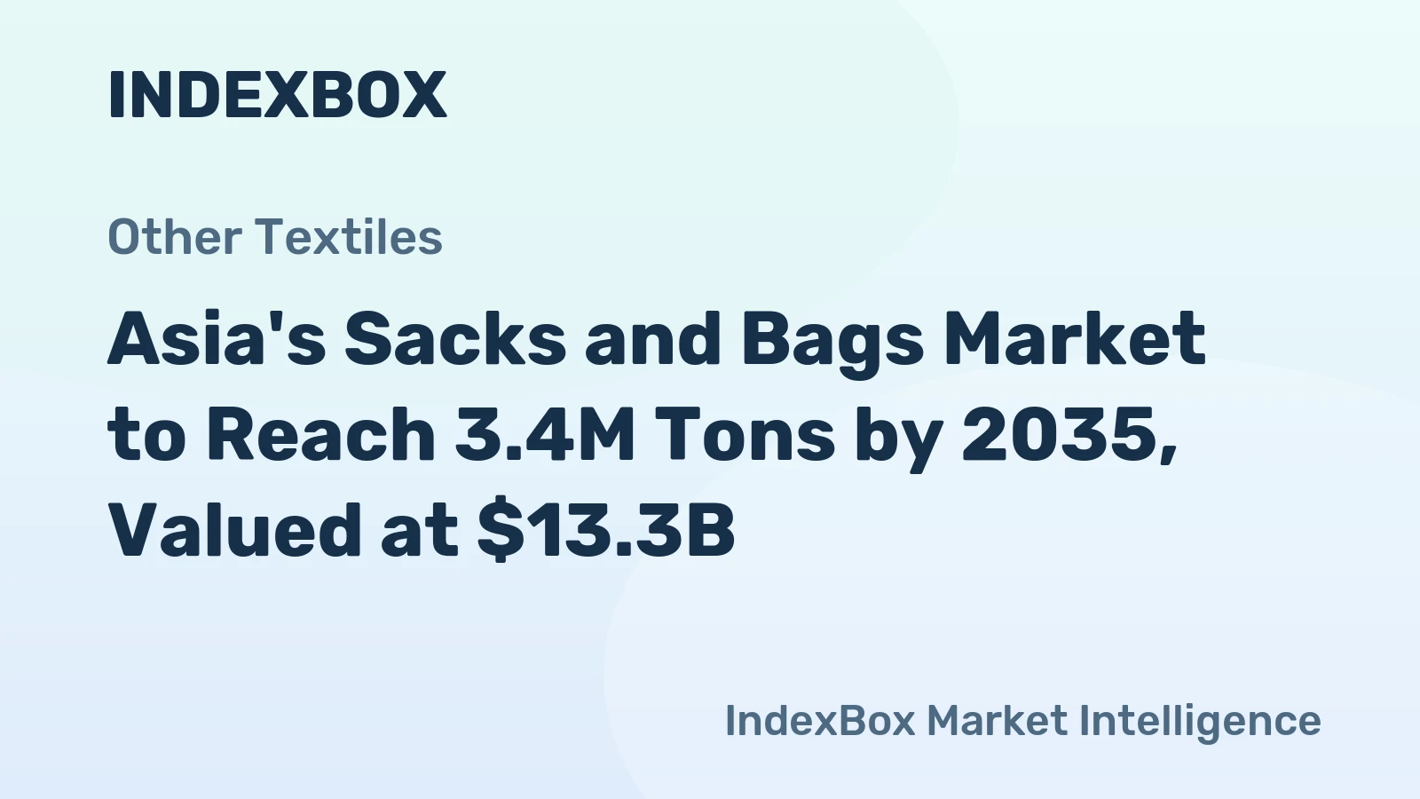 Asia's Sacks and Bags Market to Reach 3.4M Tons by 2035, Valued at $13.3B