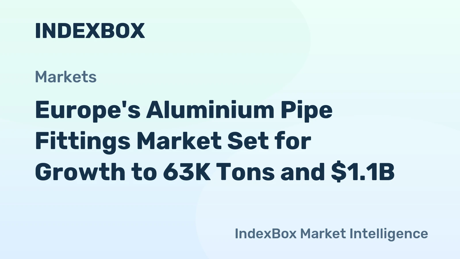 Europe's Aluminium Pipe Fittings Market Set for Growth to 63K Tons and $1.1B