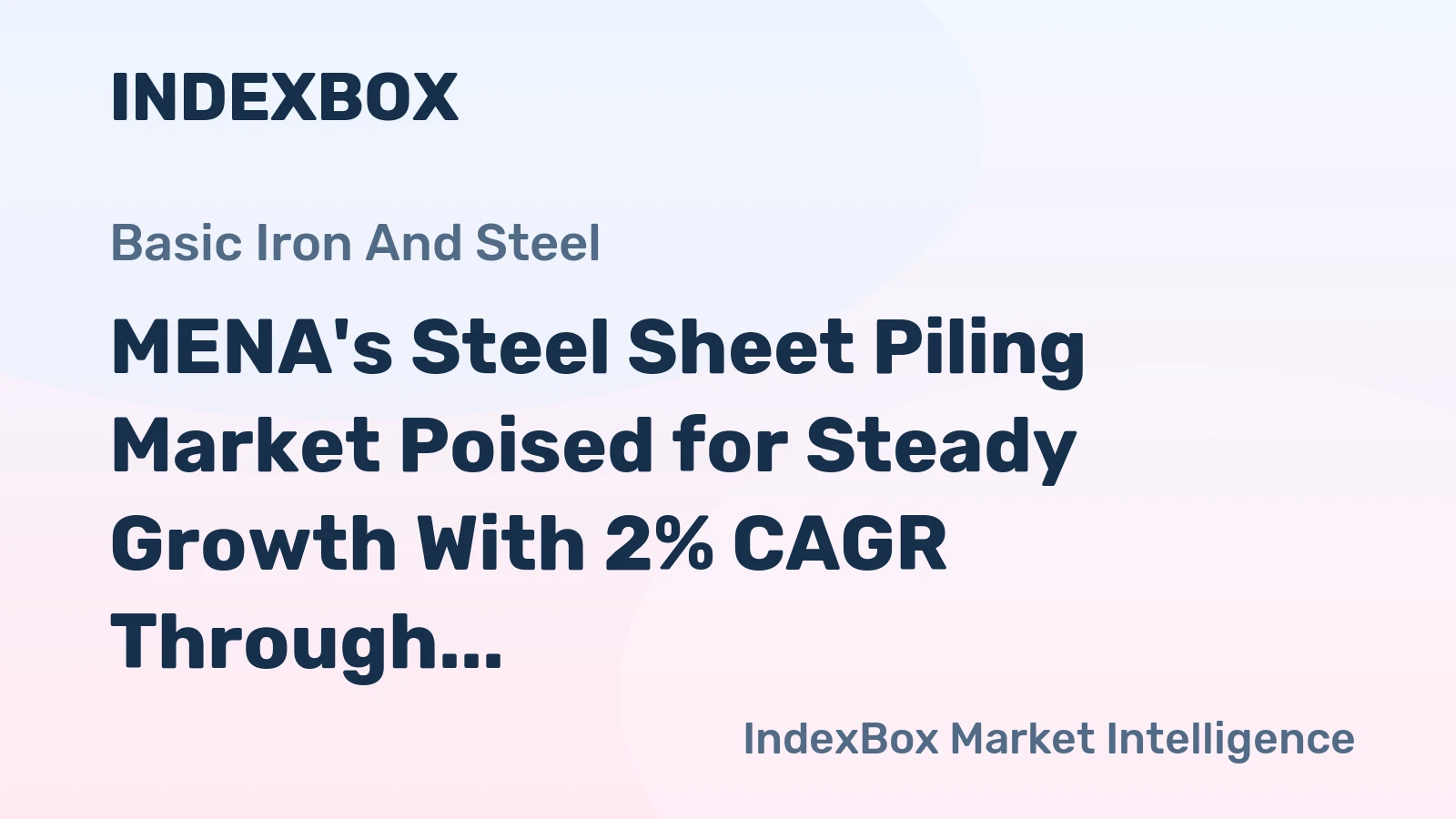 MENA's Steel Sheet Piling Market Poised for Steady Growth With 2% CAGR Through 2035