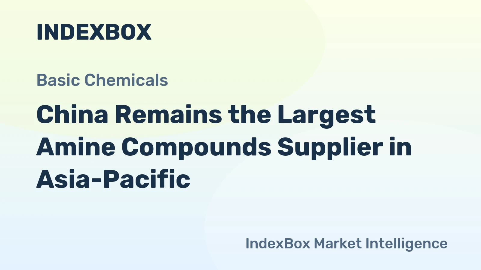 China Remains the Largest Amine Compounds Supplier in Asia-Pacific