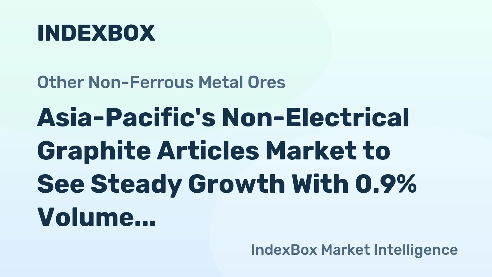 Asia-Pacific's Non-Electrical Graphite Articles Market to See Steady Growth With 0.9% Volume CAGR Through 2035