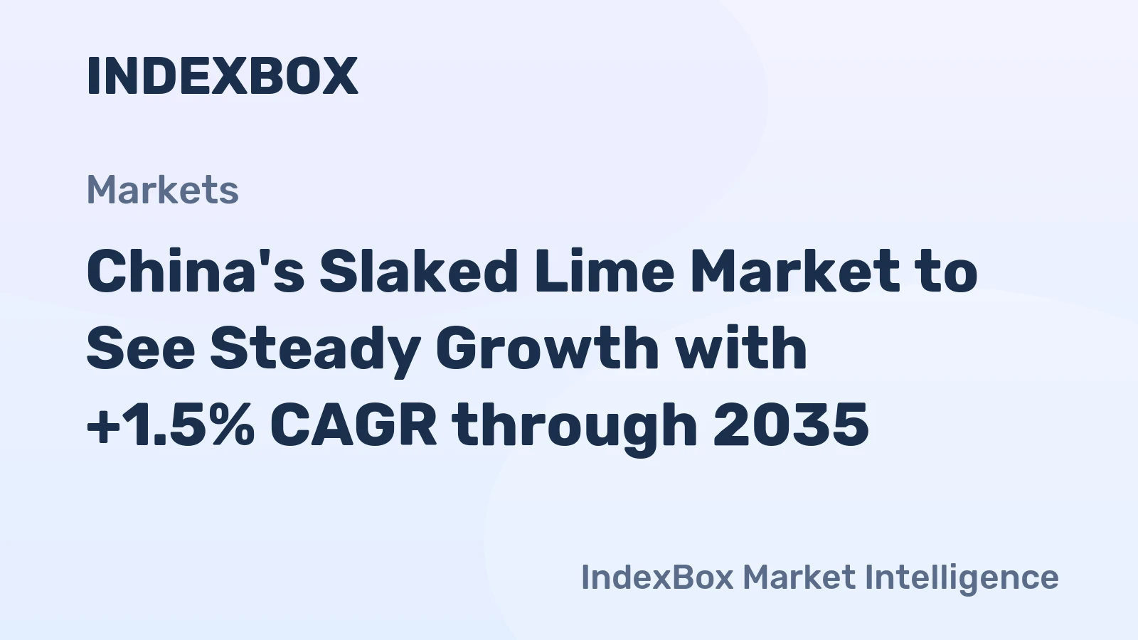 China's Slaked Lime Market to See Steady Growth with +1.5% CAGR through 2035
