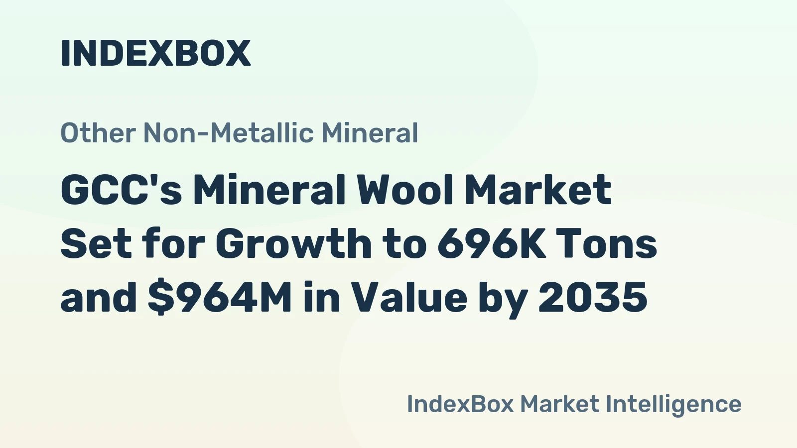 GCC's Mineral Wool Market Set for Growth to 696K Tons and $964M in Value by 2035