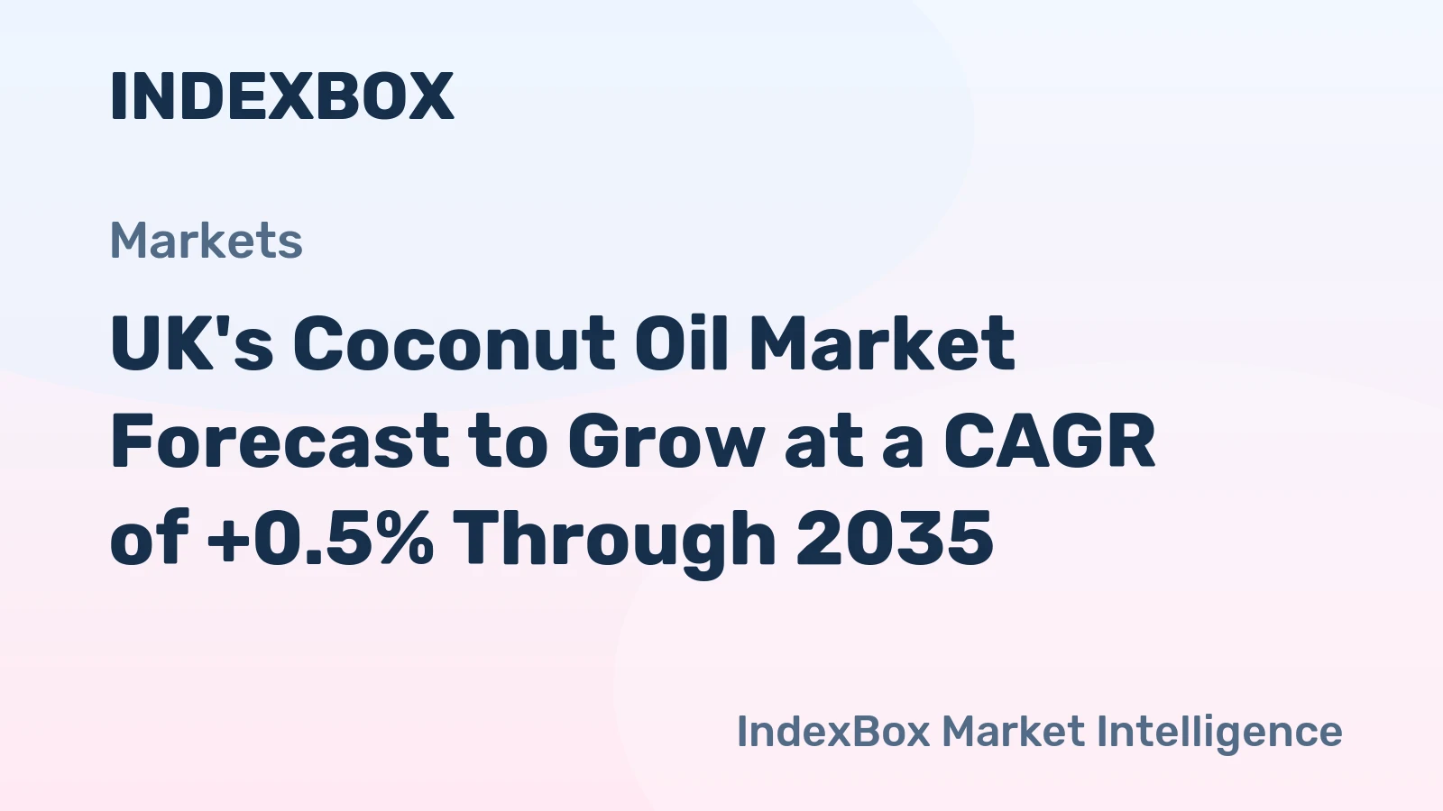 UK's Coconut Oil Market Forecast to Grow at a CAGR of +0.5% Through 2035