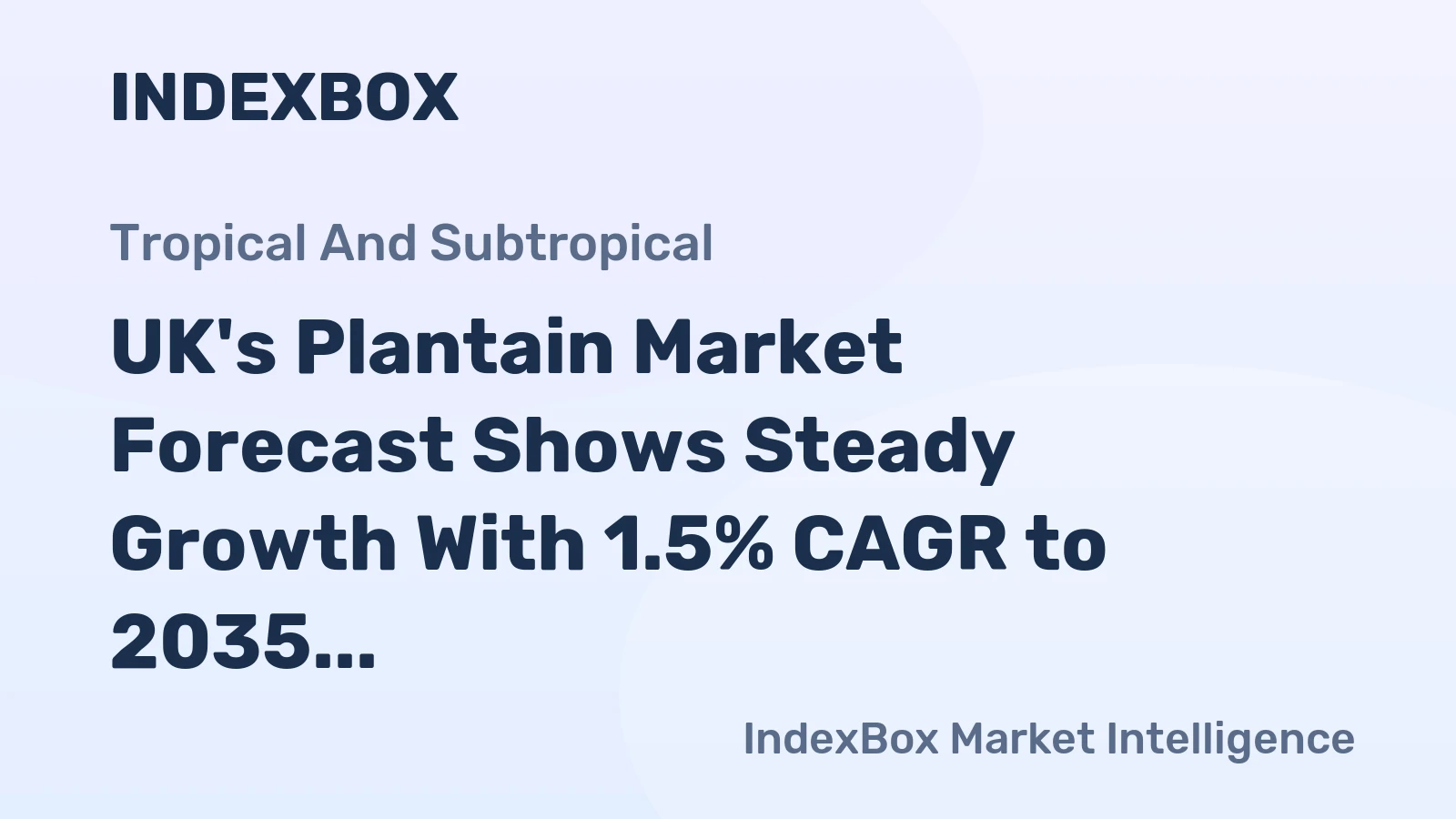UK's Plantain Market Forecast Shows Steady Growth With 1.5% CAGR to 2035