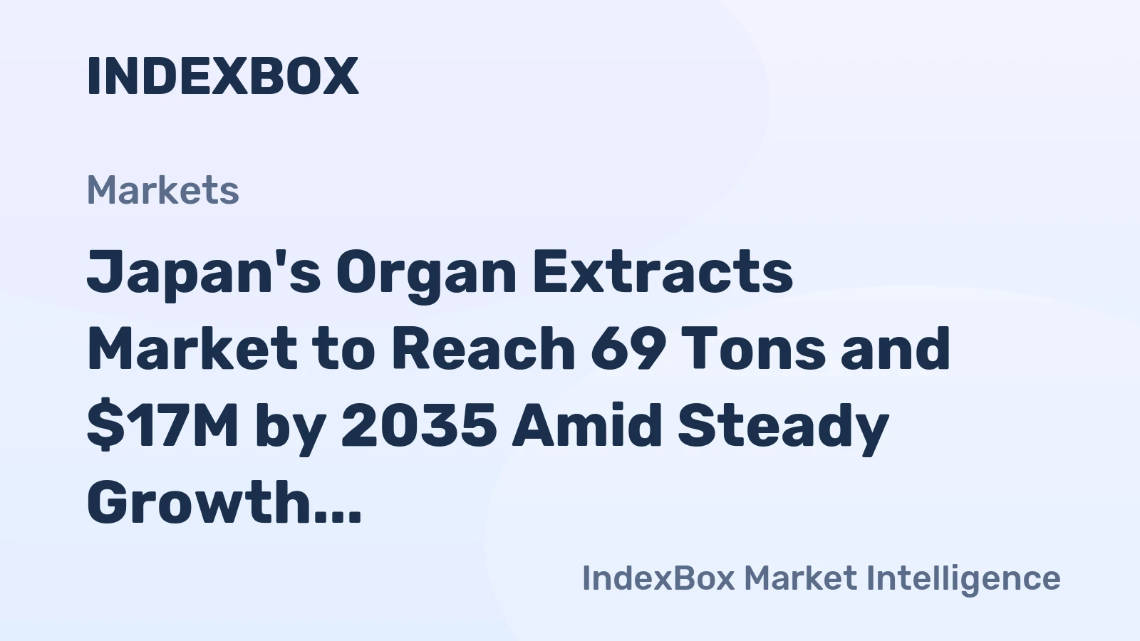Japan's Organ Extracts Market to Reach 69 Tons and $17M by 2035 Amid Steady Growth