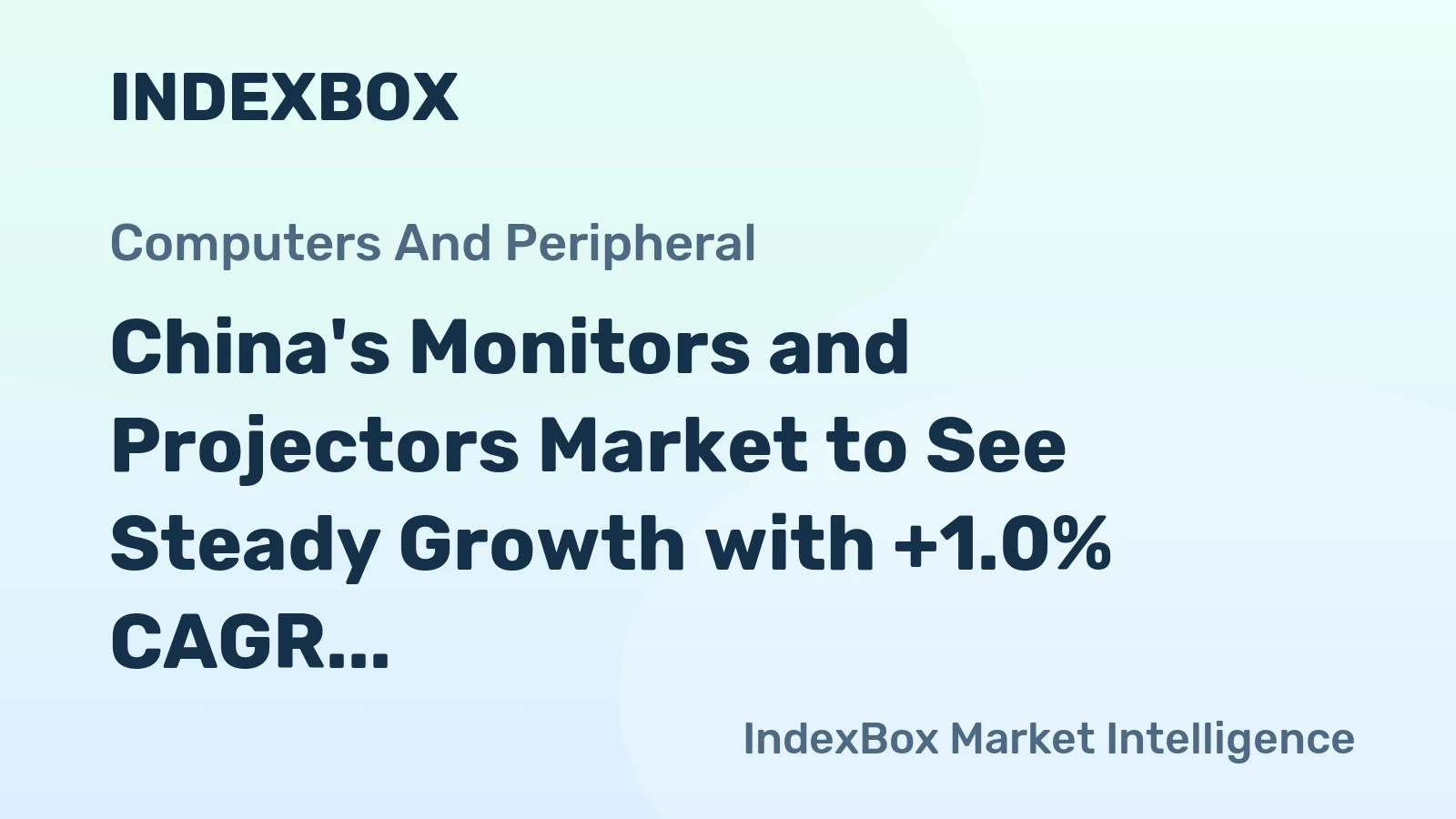 China's Monitors and Projectors Market to See Steady Growth with +1.0% CAGR Through 2035