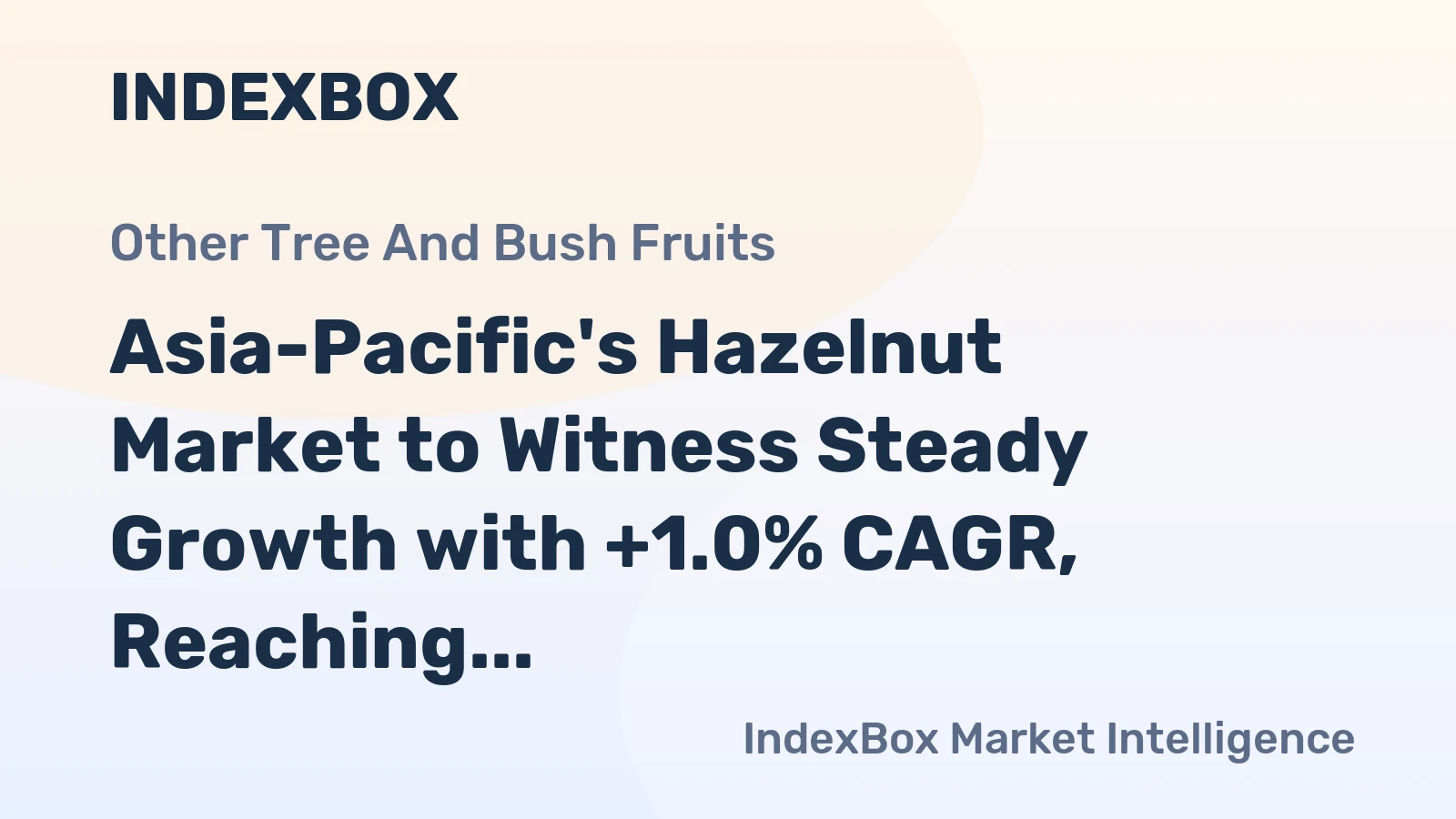 Asia-Pacific's Hazelnut Market to Witness Steady Growth with +1.0% CAGR, Reaching $246M by 2035