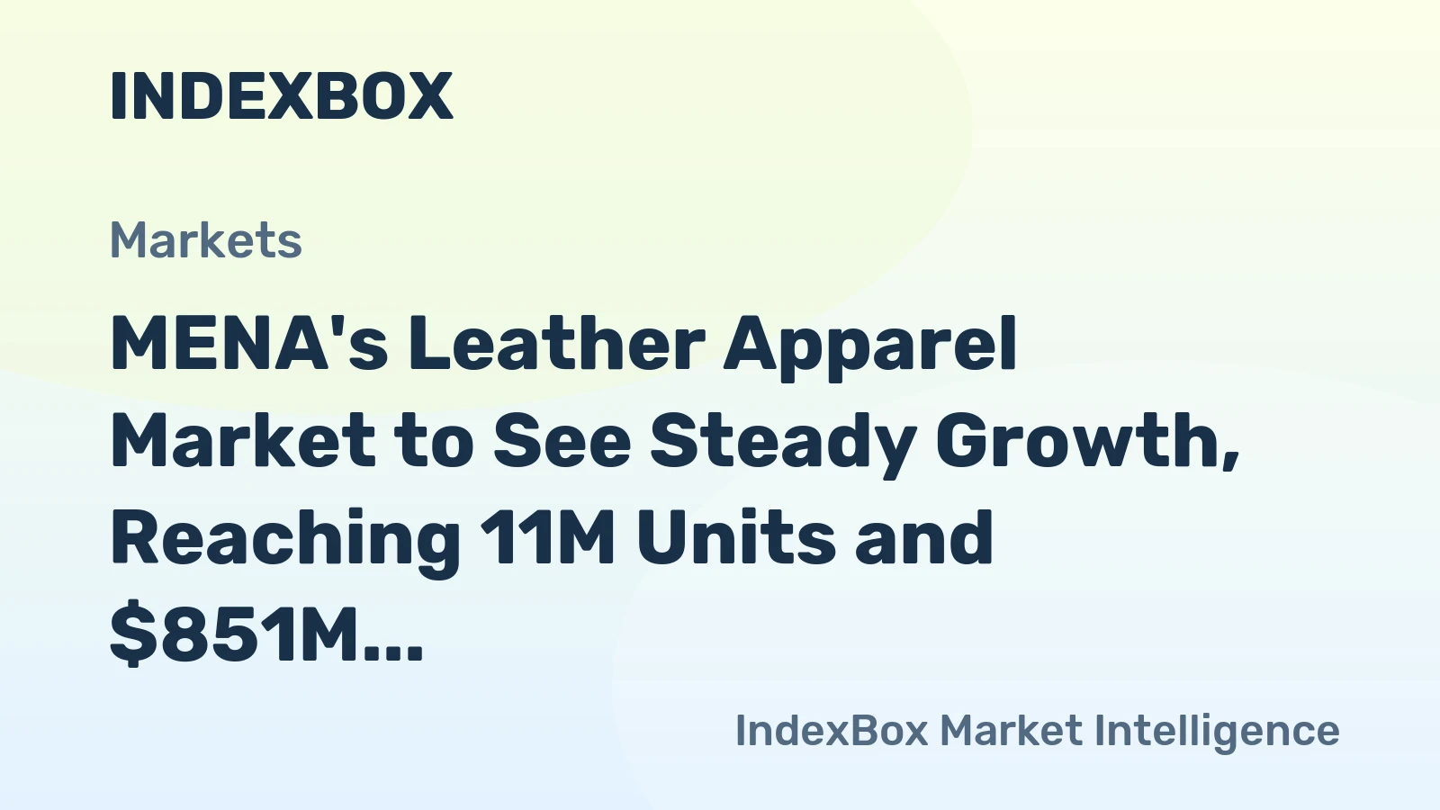 MENA's Leather Apparel Market to See Steady Growth, Reaching 11M Units and $851M by 2035