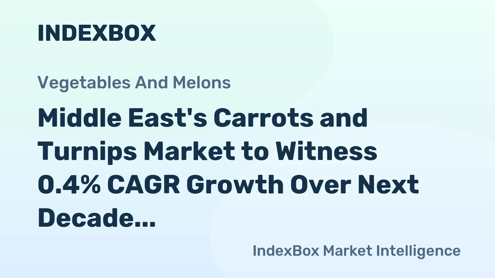 Middle East's Carrots and Turnips Market to Witness 0.4% CAGR Growth Over Next Decade