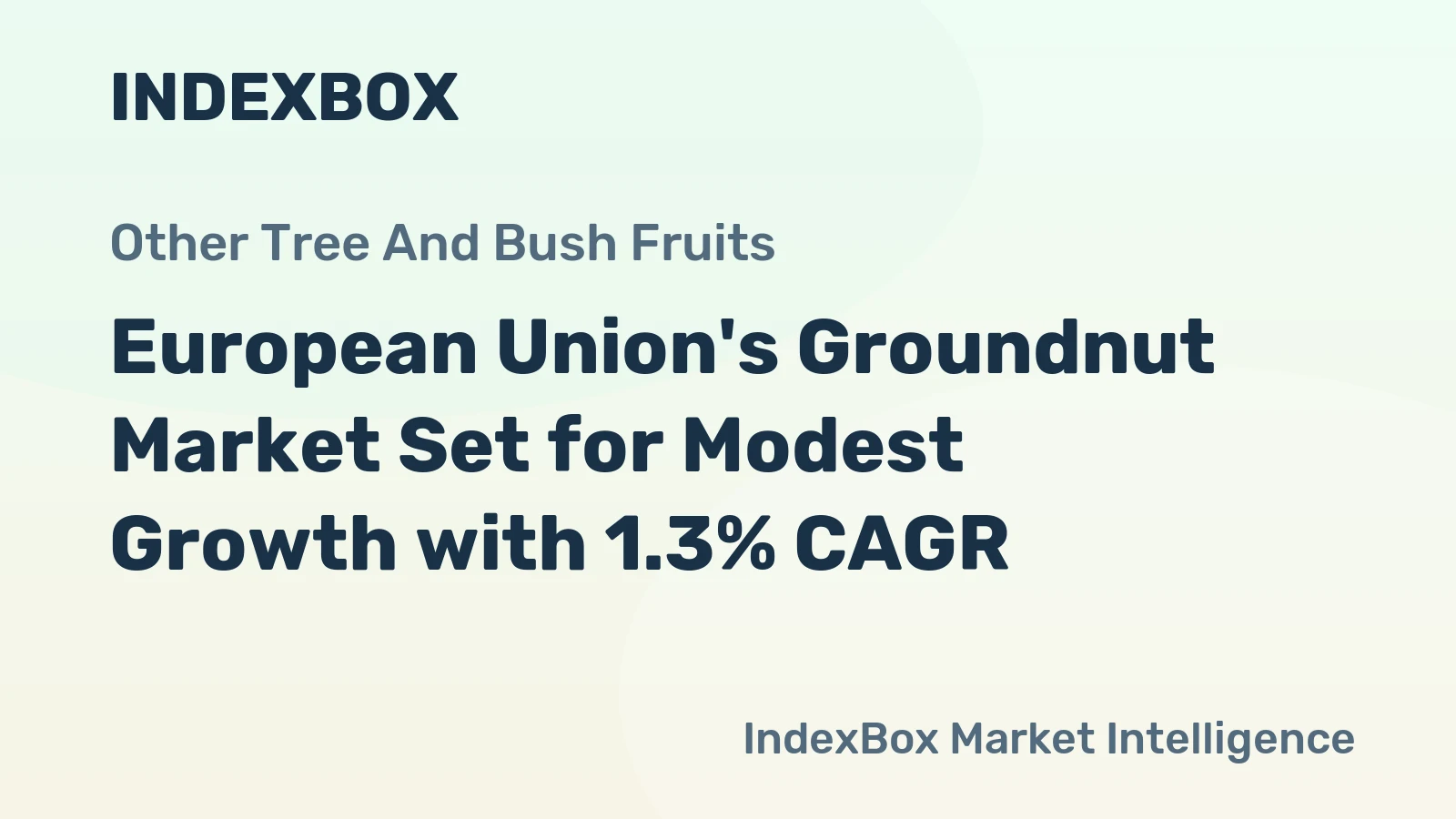 European Union's Groundnut Market Set for Modest Growth with 1.3% CAGR