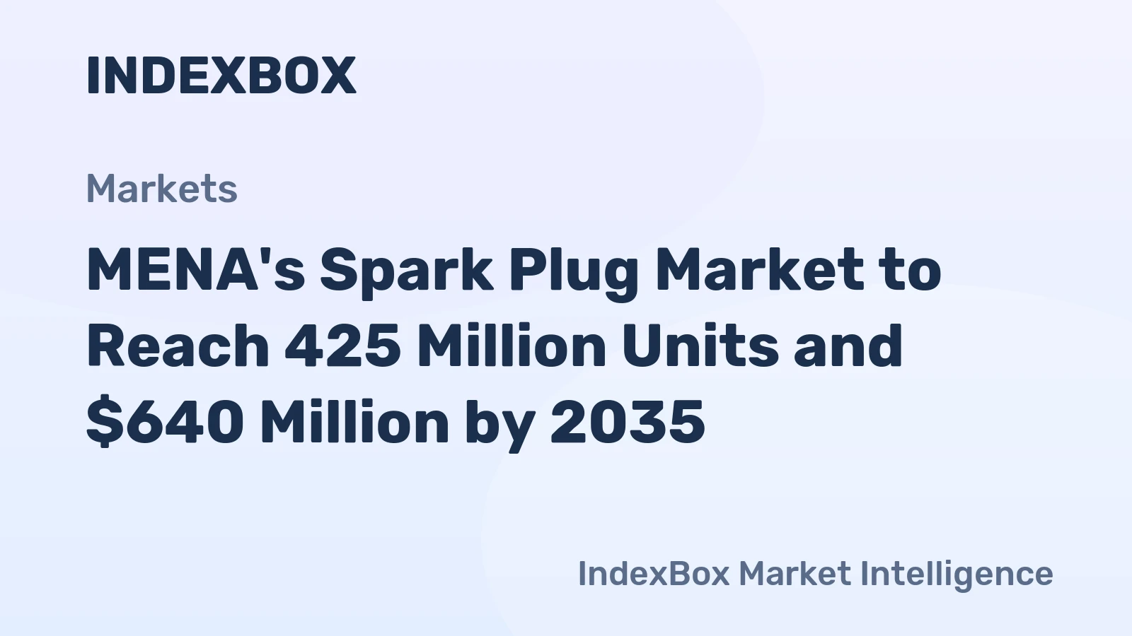 MENA's Spark Plug Market to Reach 425 Million Units and $640 Million by 2035