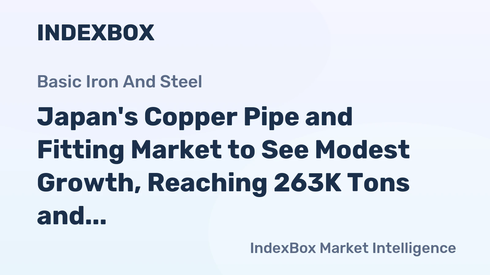 Japan's Copper Pipe and Fitting Market to See Modest Growth, Reaching 263K Tons and $4.1B by 2035