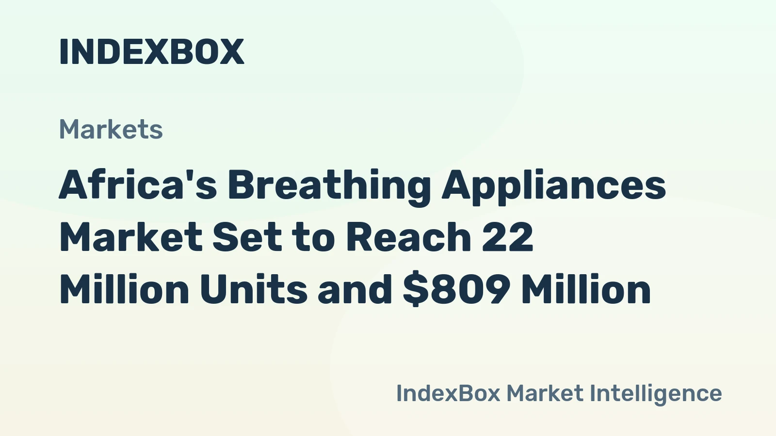 Africa's Breathing Appliances Market Set to Reach 22 Million Units and $809 Million