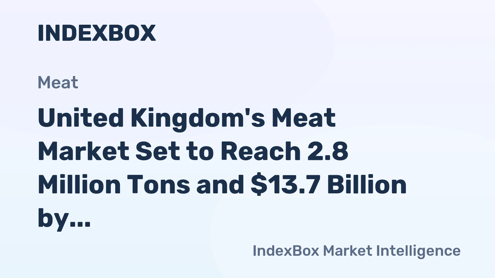 United Kingdom's Meat Market Set to Reach 2.8 Million Tons and $13.7 Billion by 2035