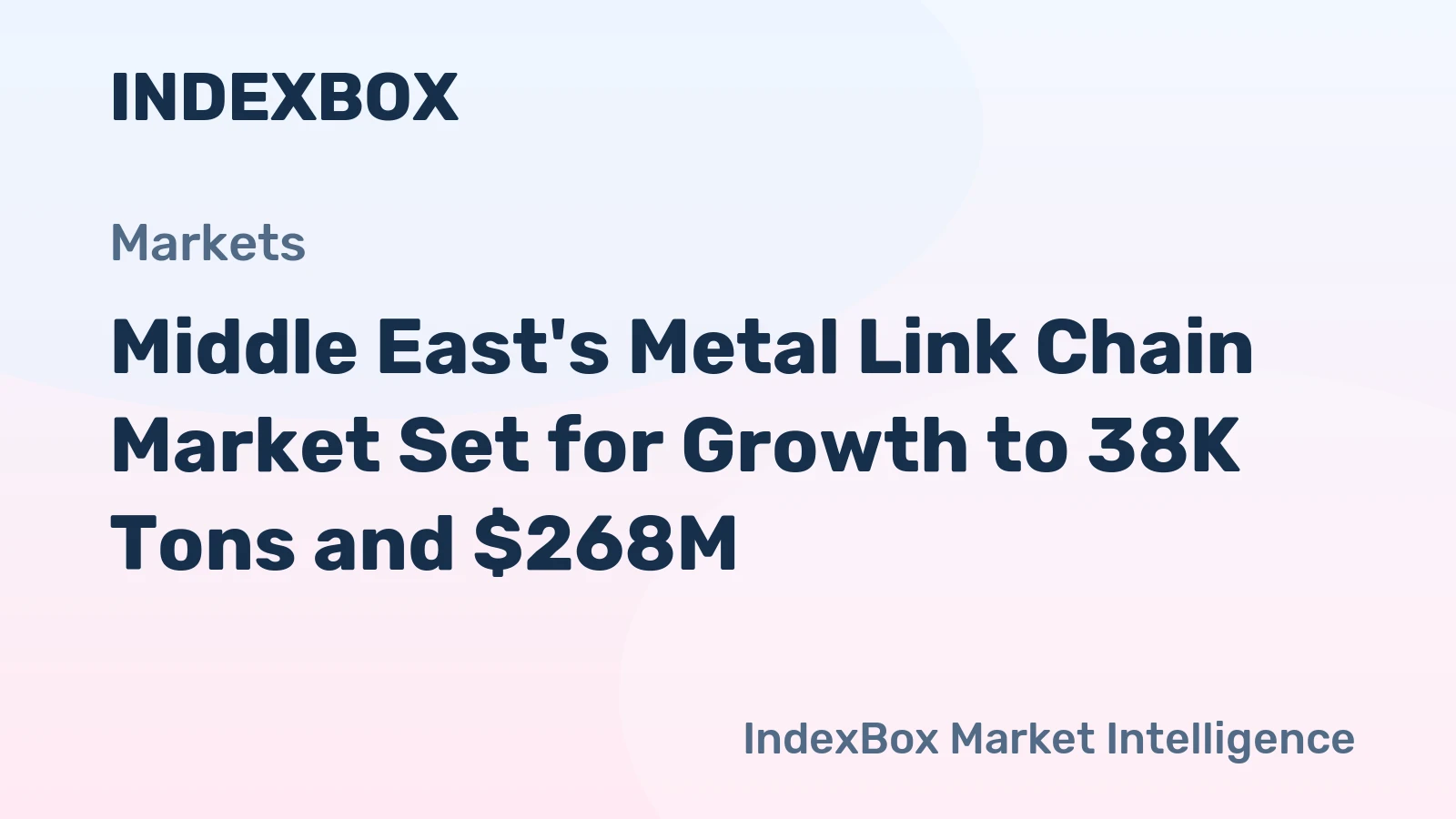 Middle East's Metal Link Chain Market Set for Growth to 38K Tons and $268M