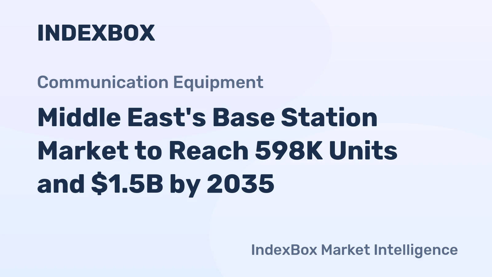 Middle East's Base Station Market to Reach 598K Units and $1.5B by 2035