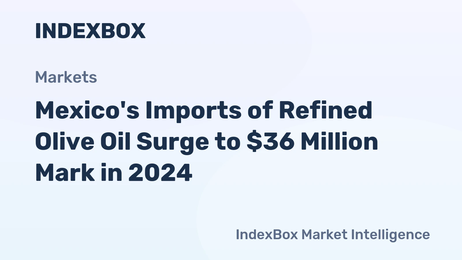 Mexico's Imports of Refined Olive Oil Surge to $36 Million Mark in 2024