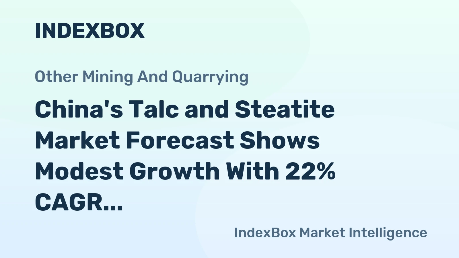China's Talc and Steatite Market Forecast Shows Modest Growth With 22% CAGR Through 2035