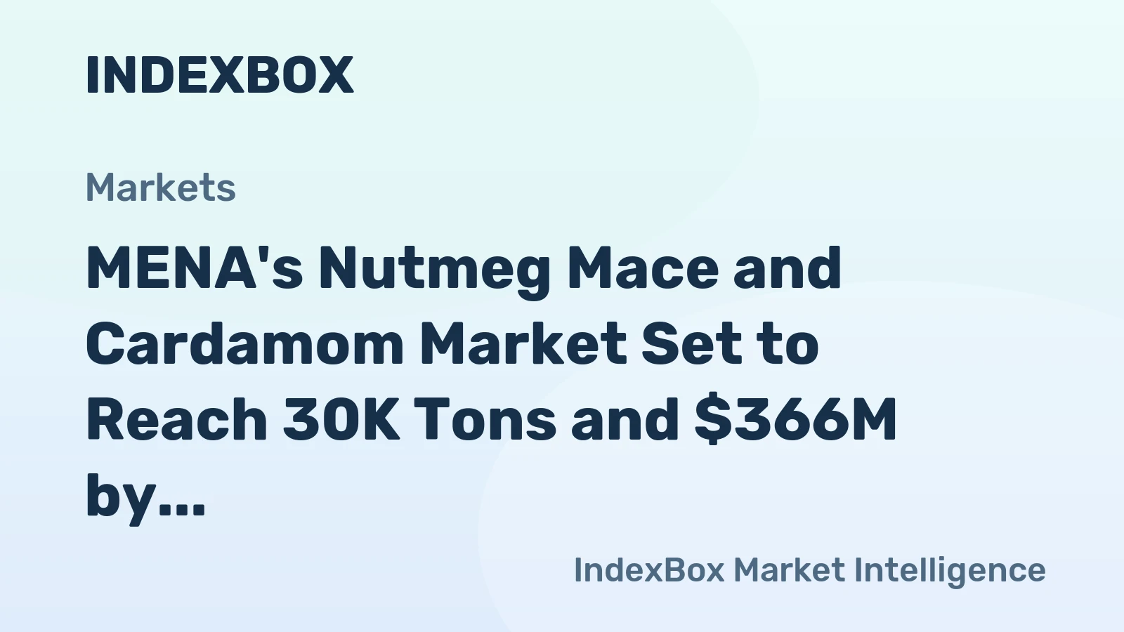 MENA's Nutmeg Mace and Cardamom Market Set to Reach 30K Tons and $366M by 2035