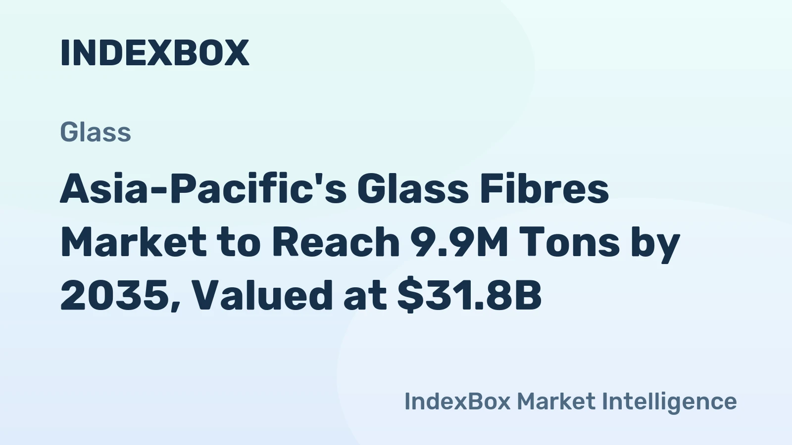 Asia-Pacific's Glass Fibres Market to Reach 9.9M Tons by 2035, Valued at $31.8B
