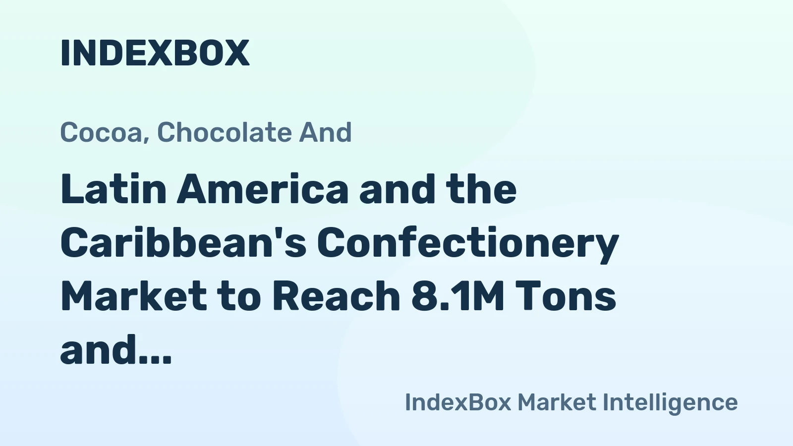 Latin America and the Caribbean's Confectionery Market to Reach 8.1M Tons and $38.6B by 2035