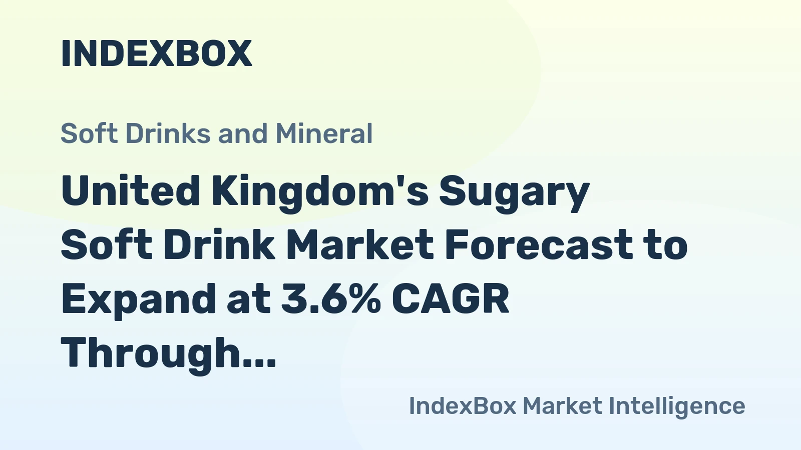 United Kingdom's Sugary Soft Drink Market Forecast to Expand at 3.6% CAGR Through 2035
