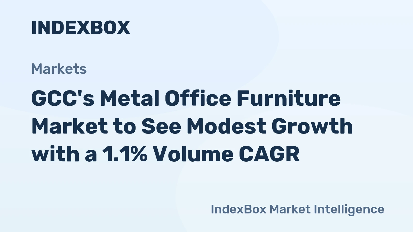 GCC's Metal Office Furniture Market to See Modest Growth with a 1.1% Volume CAGR