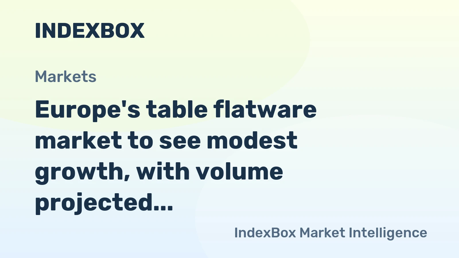 Europe's table flatware market to see modest growth, with volume projected to rise at a CAGR of +1.1% through 2035.