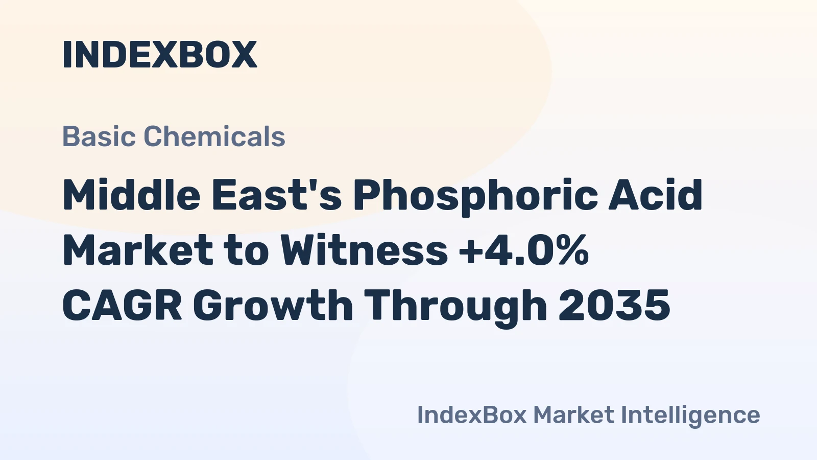 Middle East's Phosphoric Acid Market to Witness +4.0% CAGR Growth Through 2035