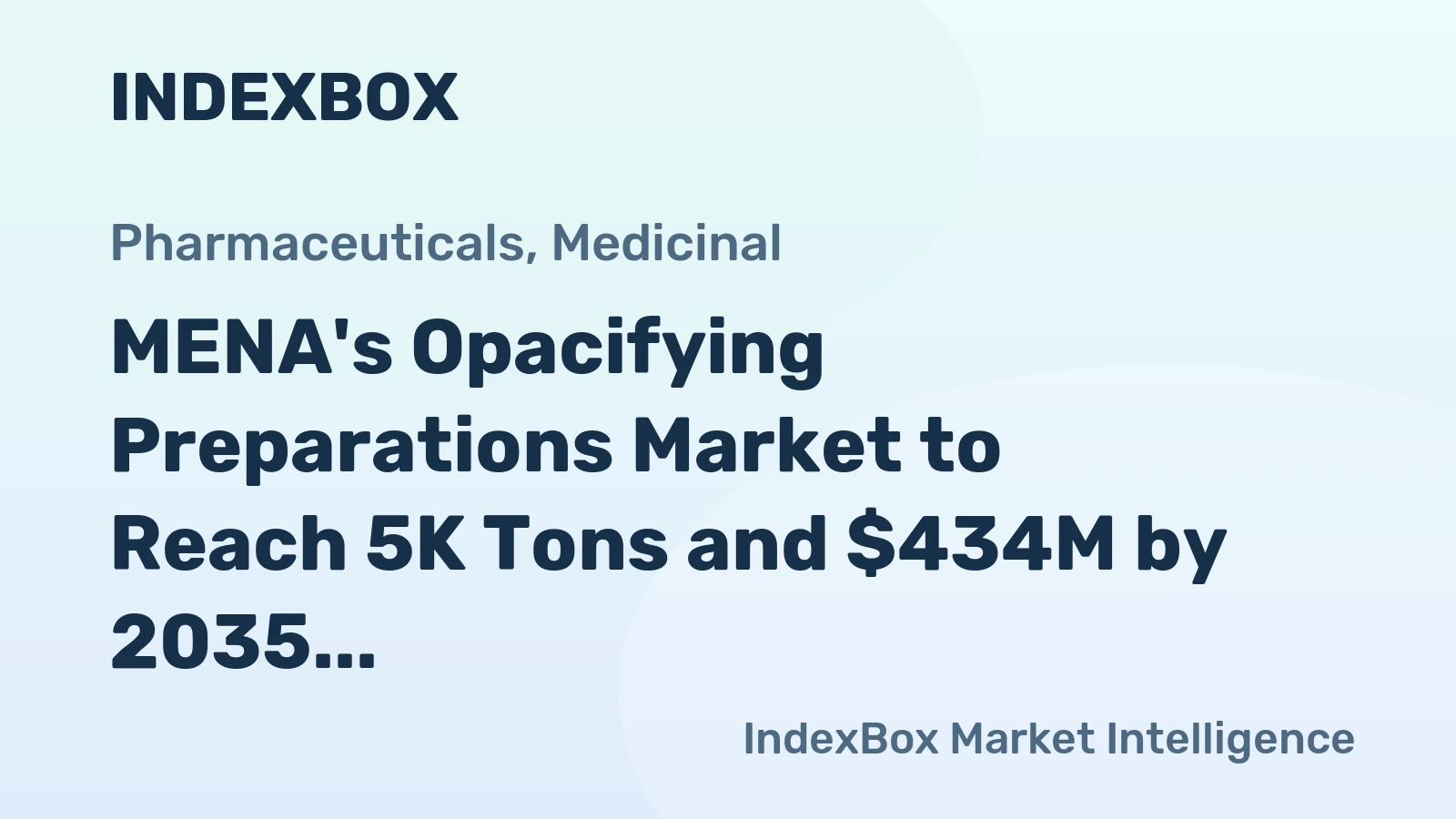 MENA's Opacifying Preparations Market to Reach 5K Tons and $434M by 2035 Amid Growing Demand