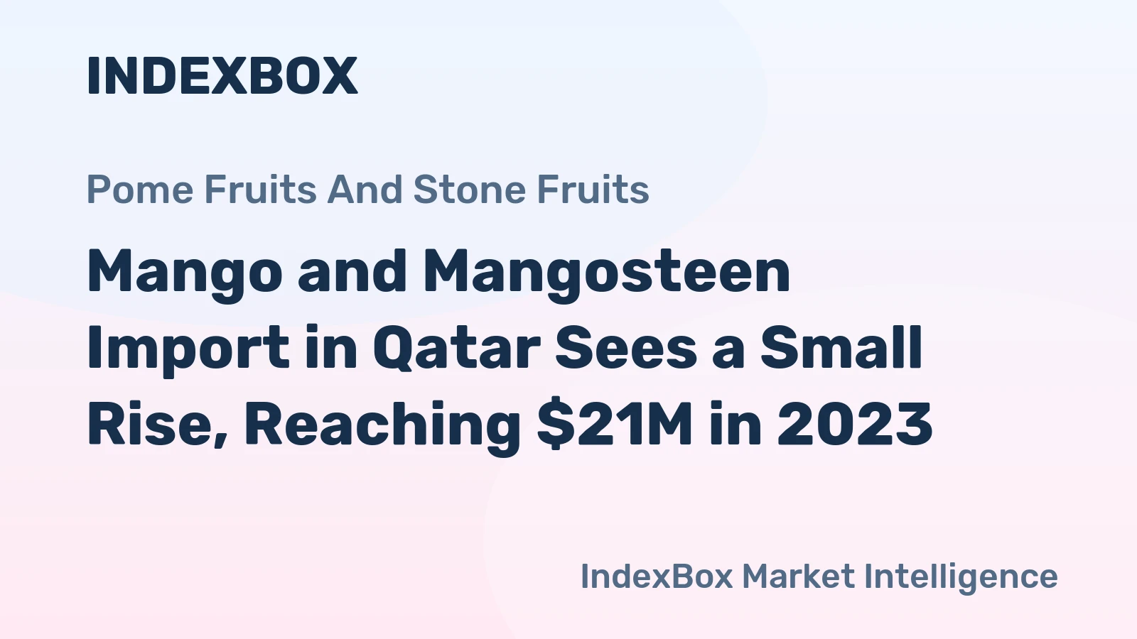 Mango and Mangosteen Import in Qatar Sees a Small Rise, Reaching $21M in 2023