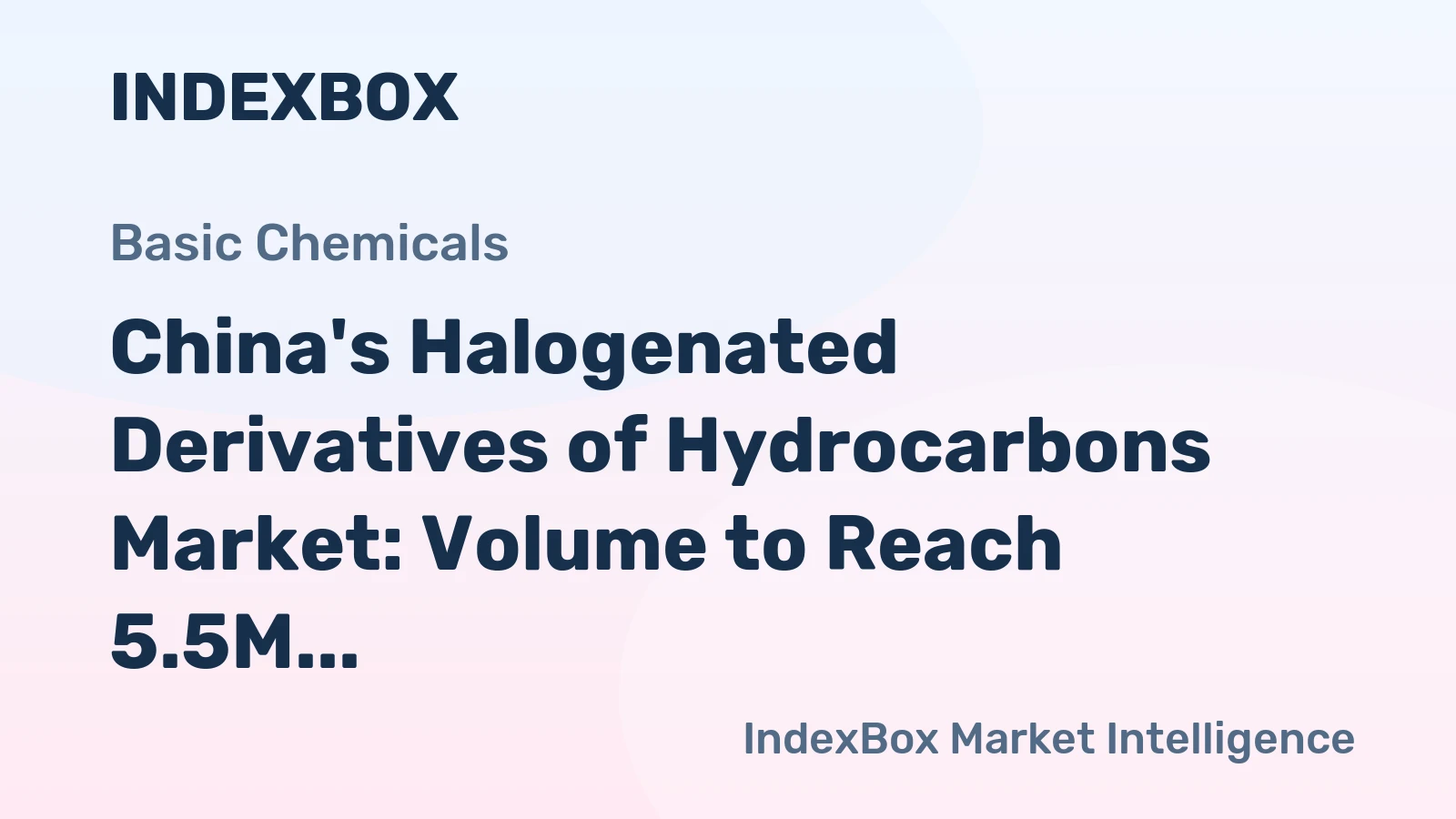 China's Halogenated Derivatives of Hydrocarbons Market: Volume to Reach 5.5M Tons by 2035, Value to Hit $16B