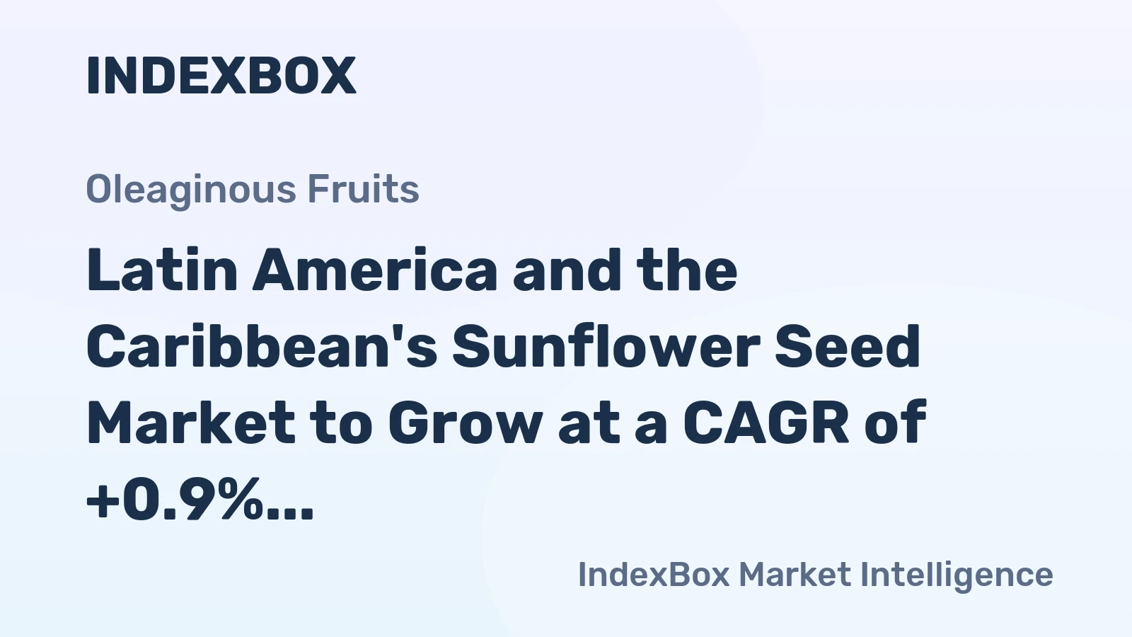 Latin America and the Caribbean's Sunflower Seed Market to Grow at a CAGR of +0.9% over the Next Decade
