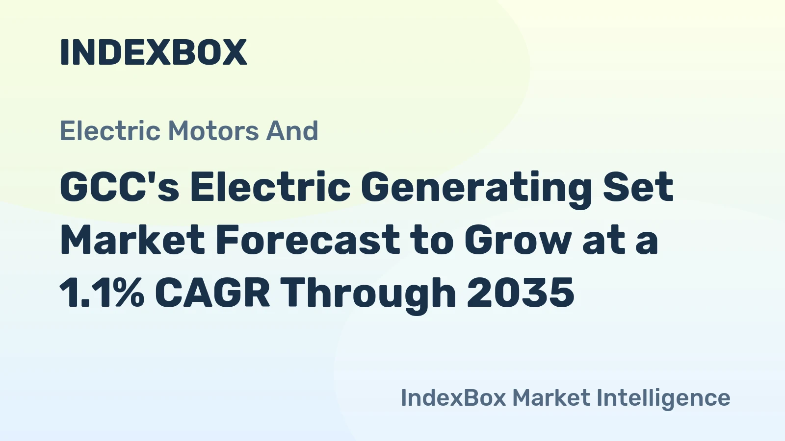 GCC's Electric Generating Set Market Forecast to Grow at a 1.1% CAGR Through 2035