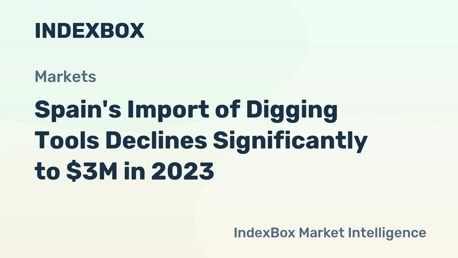 Spain's Import of Digging Tools Declines Significantly to $3M in 2023