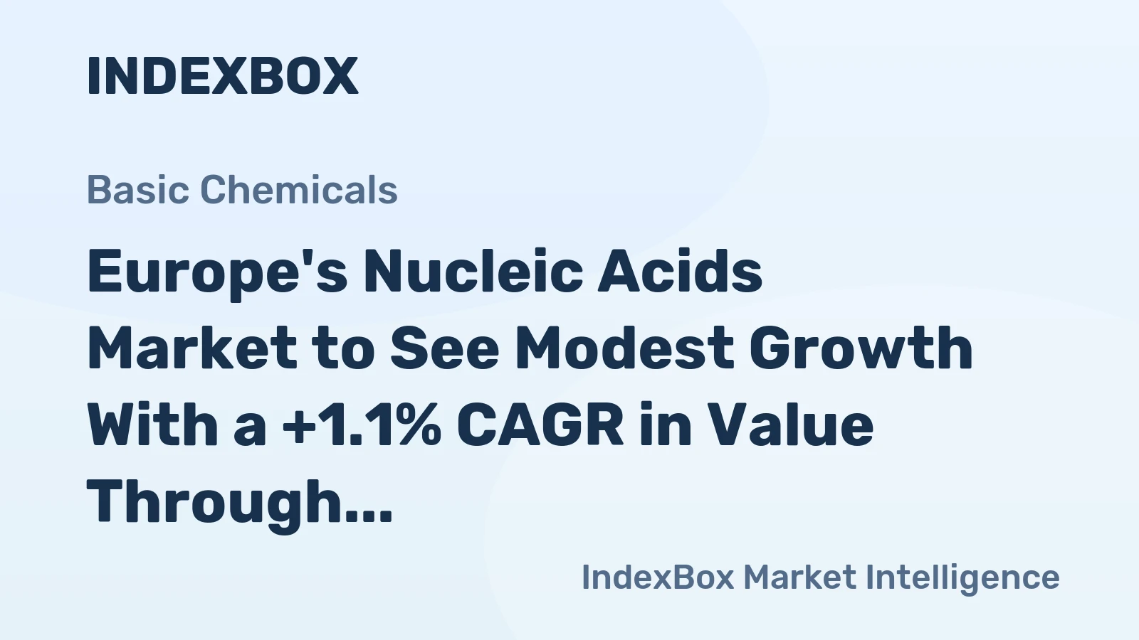 Europe's Nucleic Acids Market to See Modest Growth With a +1.1% CAGR in Value Through 2035