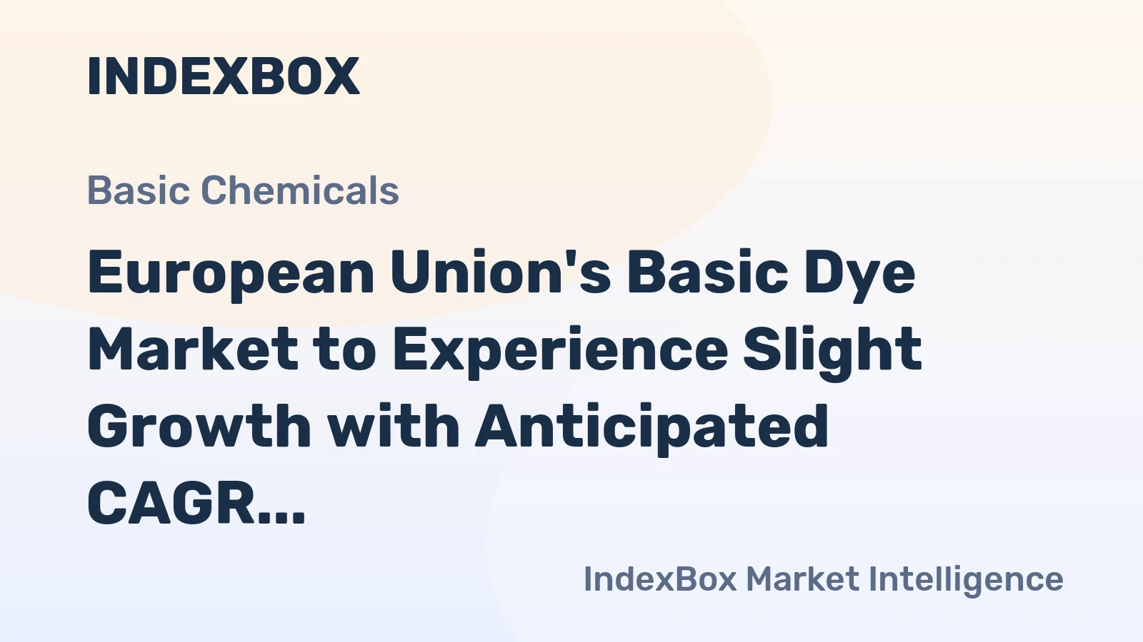 European Union's Basic Dye Market to Experience Slight Growth with Anticipated CAGR of +1.2% from 2024 to 2035