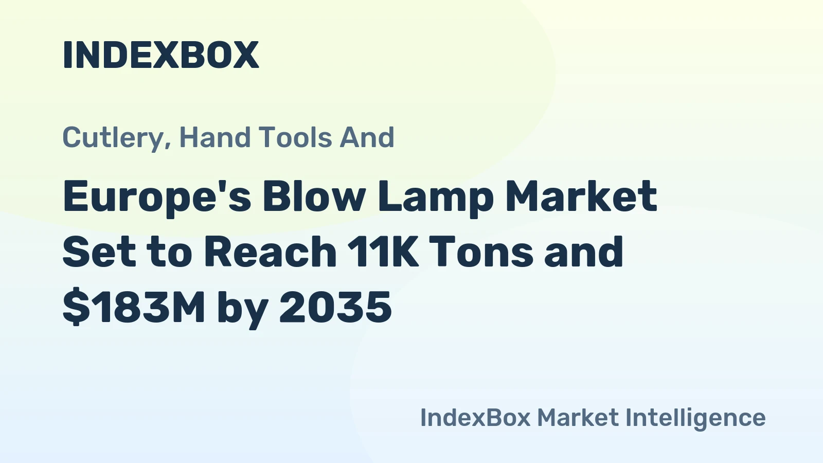 Europe's Blow Lamp Market Set to Reach 11K Tons and $183M by 2035