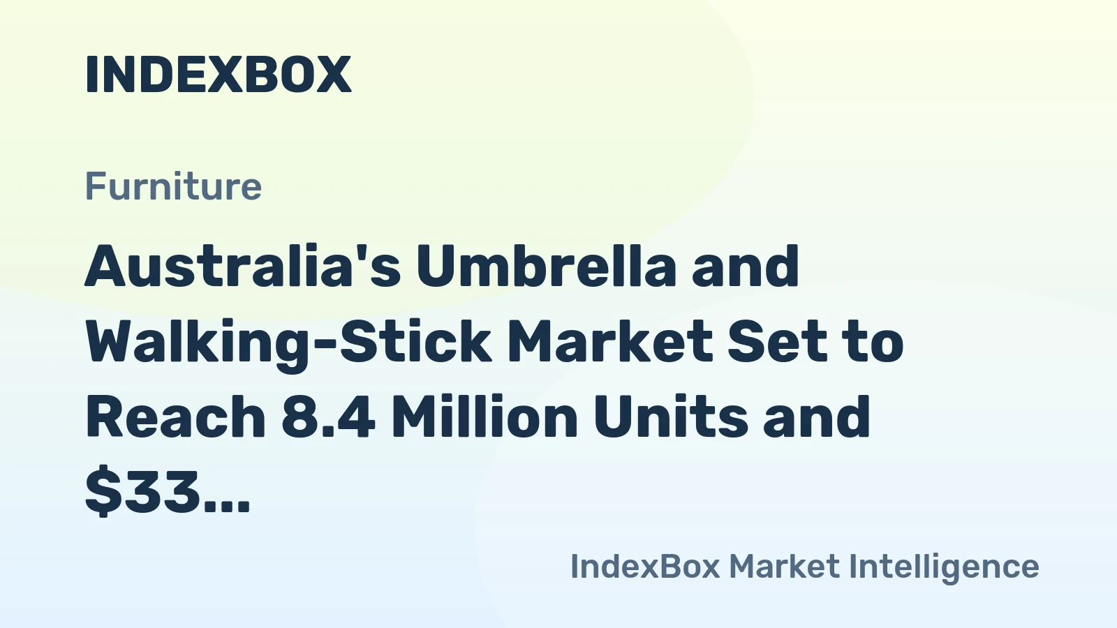 Australia's Umbrella and Walking-Stick Market Set to Reach 8.4 Million Units and $33 Million in Value