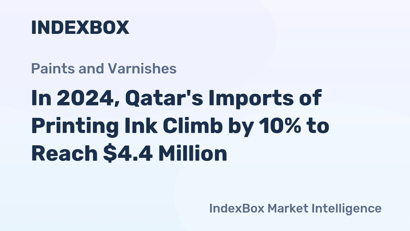 In 2024, Qatar's Imports of Printing Ink Climb by 10% to Reach $4.4 Million