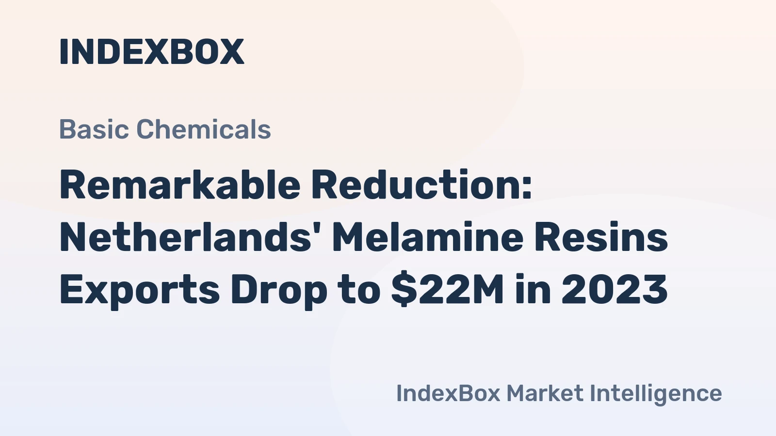 Remarkable Reduction: Netherlands' Melamine Resins Exports Drop to $22M in 2023