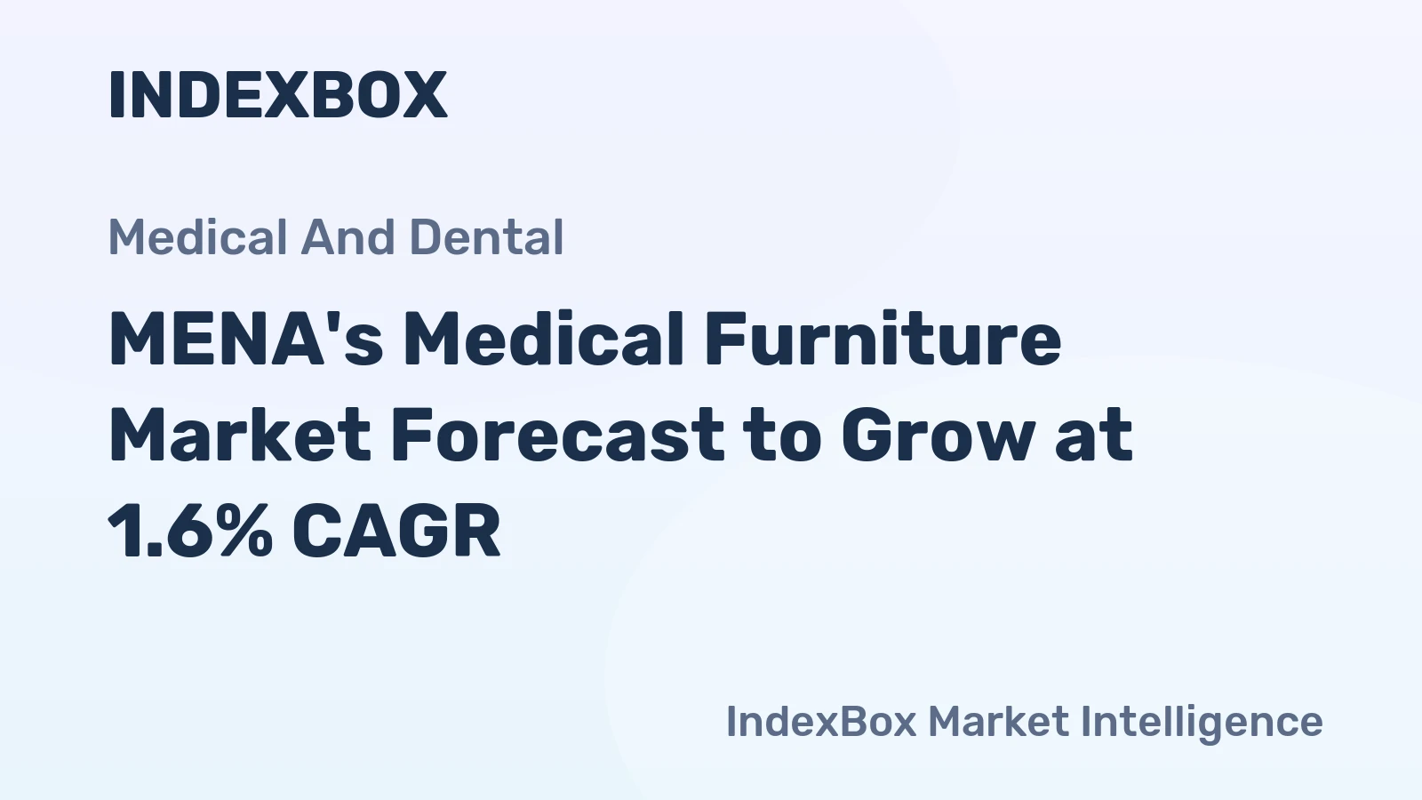 MENA's Medical Furniture Market Forecast to Grow at 1.6% CAGR