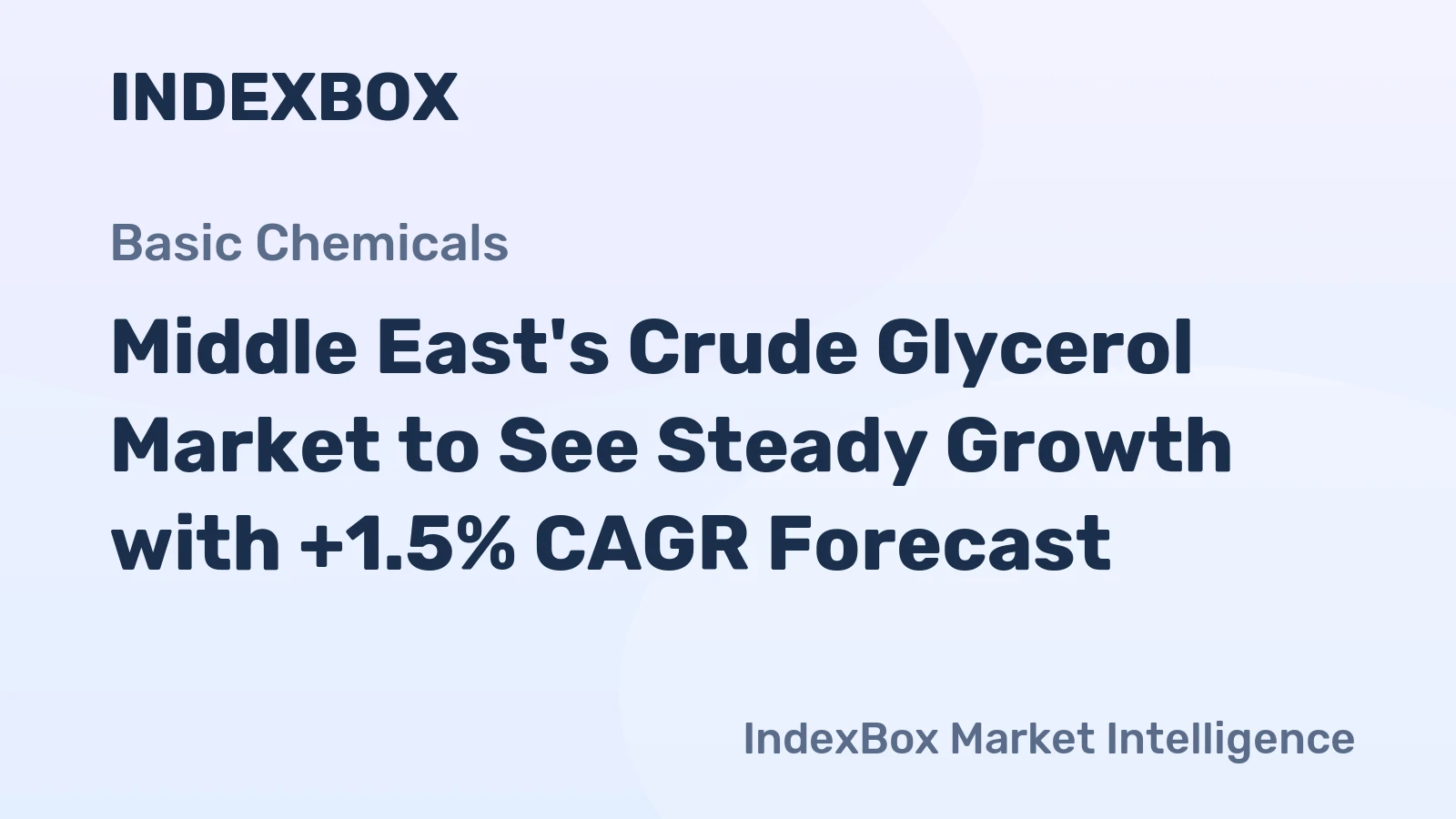 Middle East's Crude Glycerol Market to See Steady Growth with +1.5% CAGR Forecast