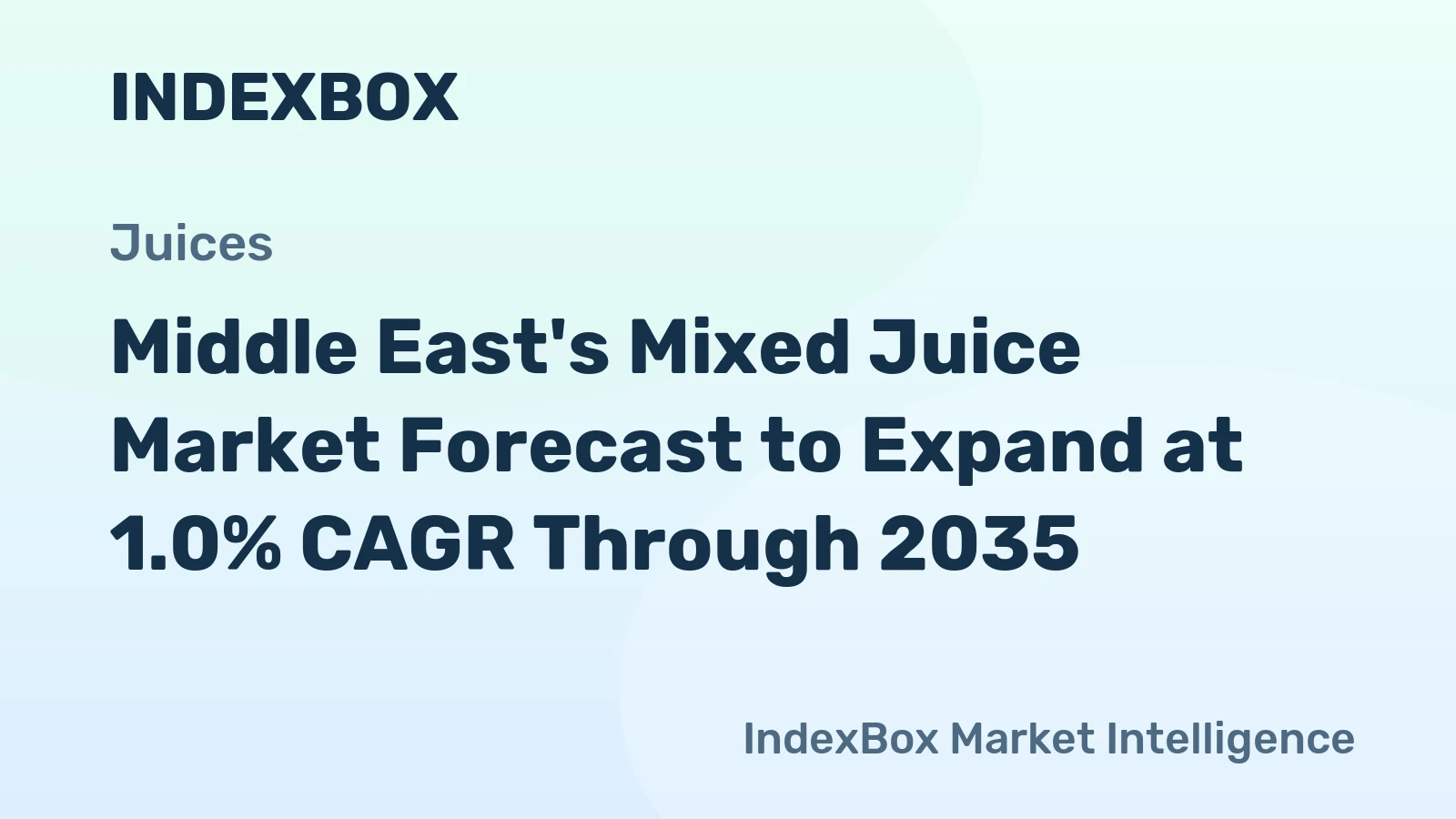 Middle East's Mixed Juice Market Forecast to Expand at 1.0% CAGR Through 2035