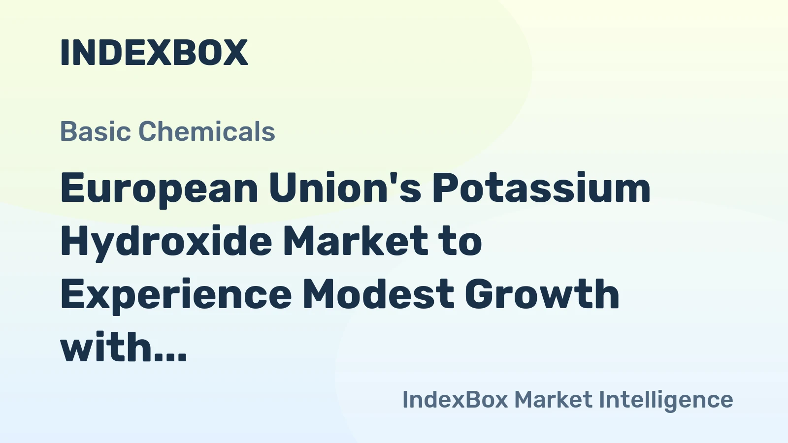 European Union's Potassium Hydroxide Market to Experience Modest Growth with +0.8% CAGR Over Next Decade