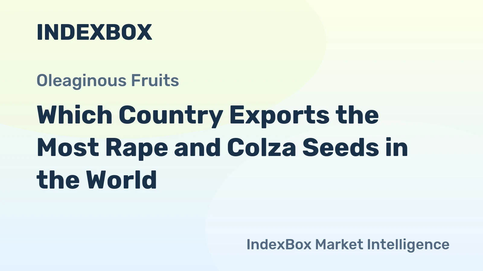 Which Country Exports the Most Rape and Colza Seeds in the World?