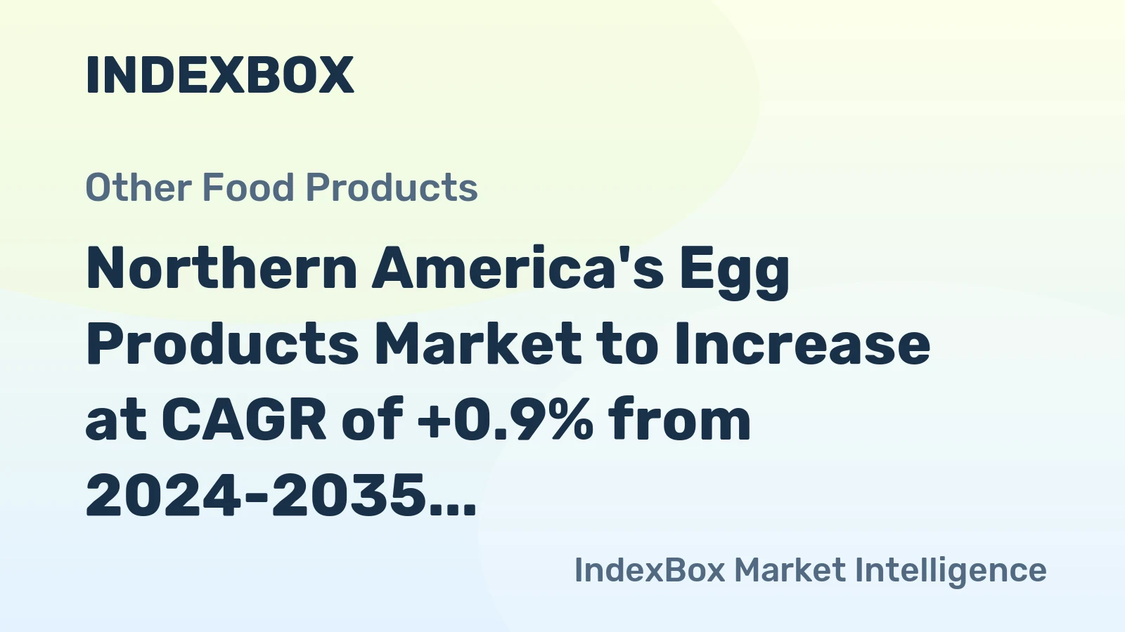 Northern America's Egg Products Market to Increase at CAGR of +0.9% from 2024-2035