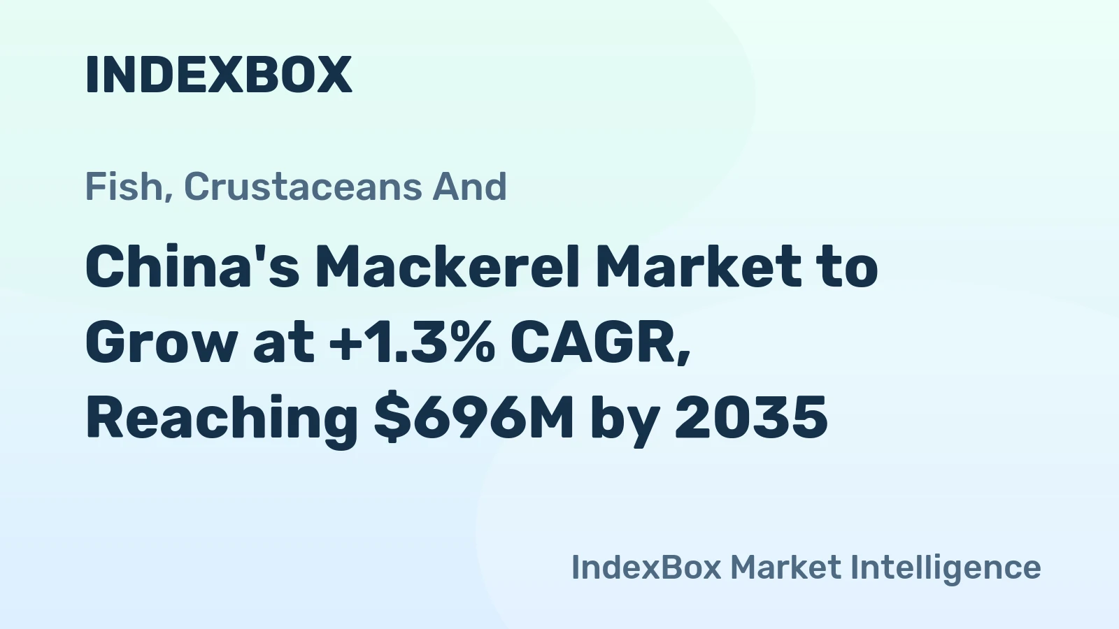 China's Mackerel Market to Grow at +1.3% CAGR, Reaching $696M by 2035