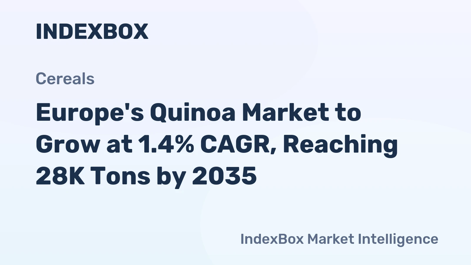 Europe's Quinoa Market to Grow at 1.4% CAGR, Reaching 28K Tons by 2035